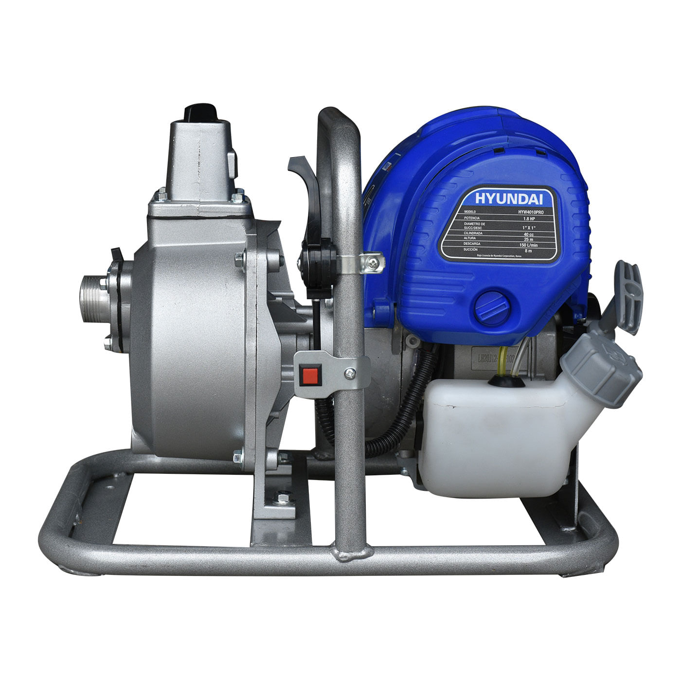 MOTOBOMBA AUTOCEBANTE PORTÁTIL HYUNDAI 1.8 HP 1X1 4 TIEMPOS - HYW4010PRO - Hyundai Power