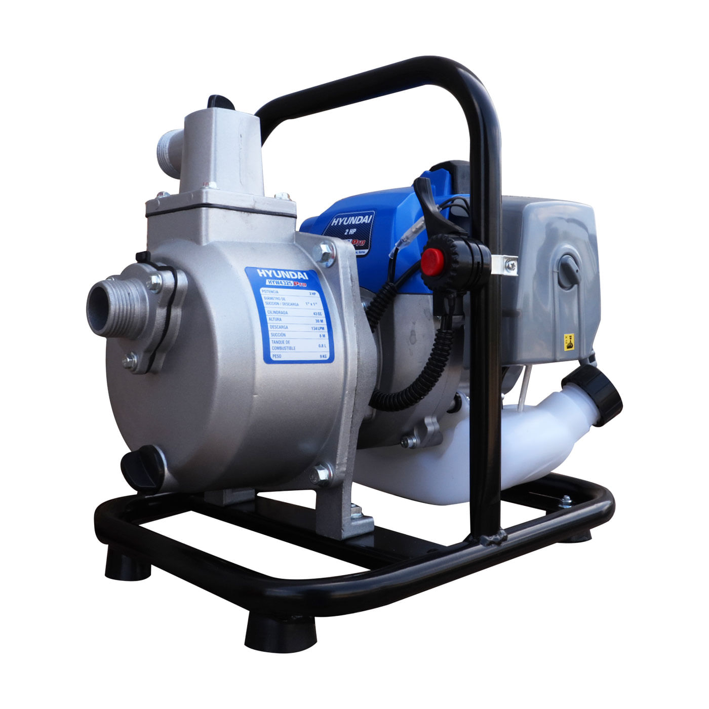 MOTOBOMBA AUTOCEBANTE PORTÁTIL HYUNDAI 2 HP 1X1 2 TIEMPOS - HYW4325PRO - Hyundai Power