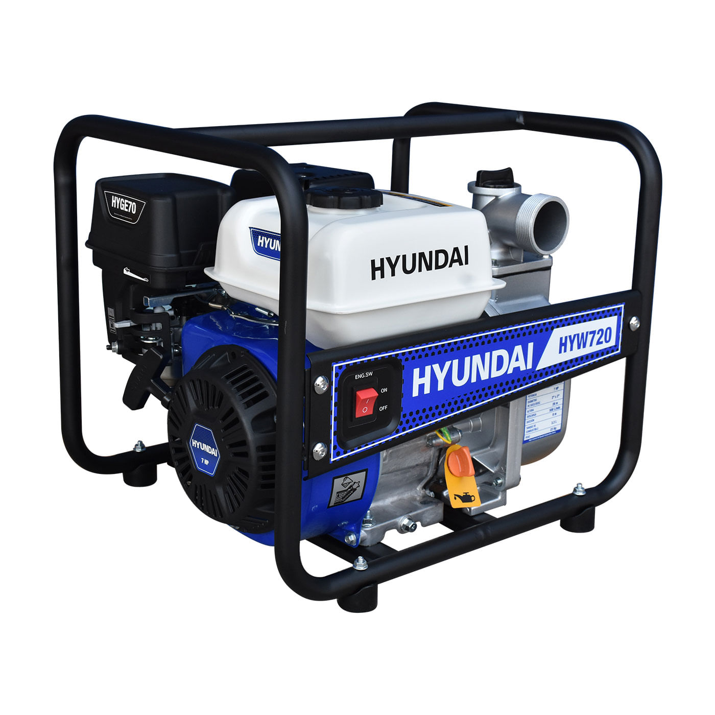MOTOBOMBA AUTOCEBANTE HYUNDAI 7 HP 2X2 4 TIEMPOS - HYW720 - Hyundai Power
