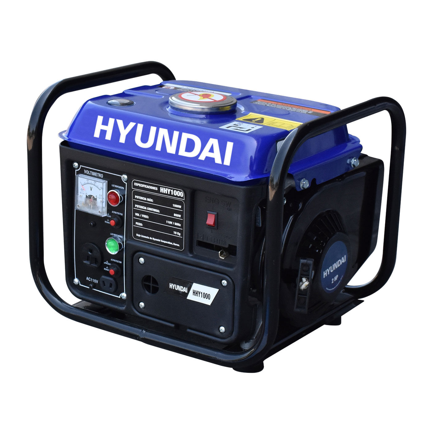 GENERADOR HYUNDAI PORTATIL A GASOLINA 800-1000W - HHY1000 - Hyundai Power